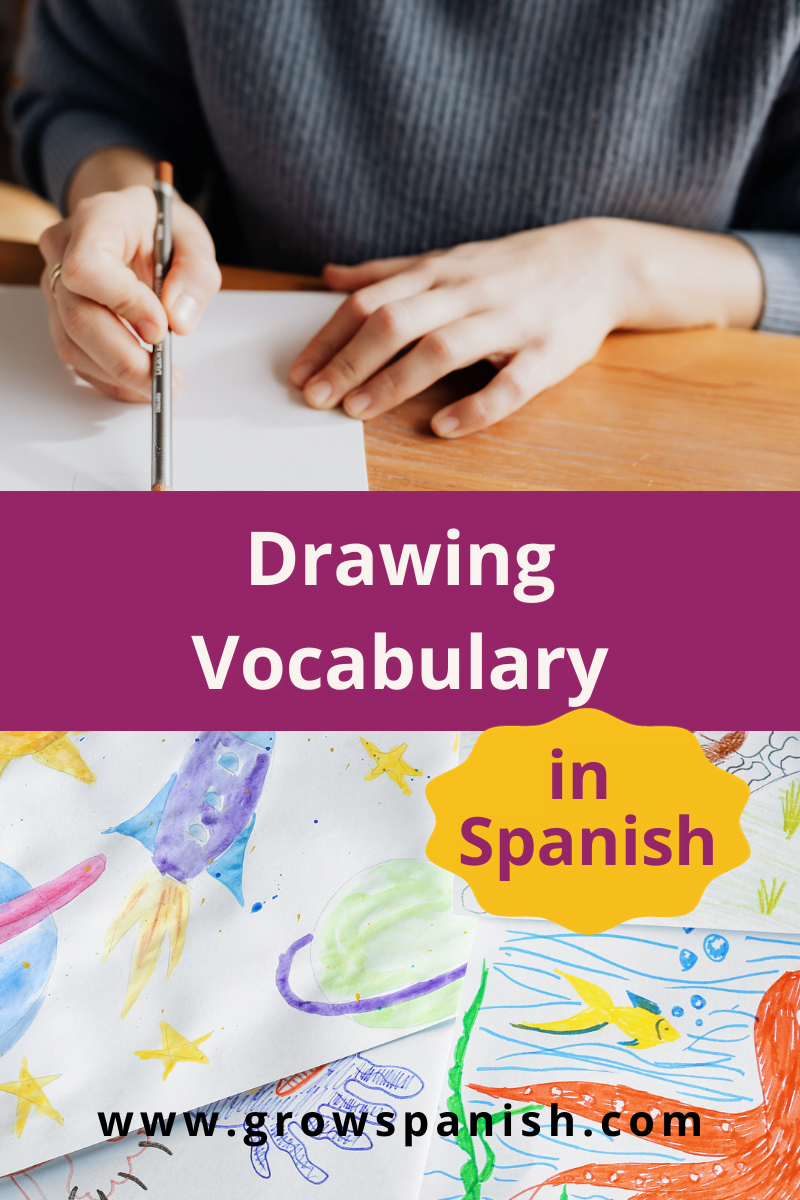 Art Study in Spanish / Drawing Vocabulary ⁄ Grow Spanish.com