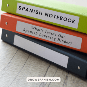 Spanish Notebook - What's inside our Spanish Learning Binder? - Grow ...